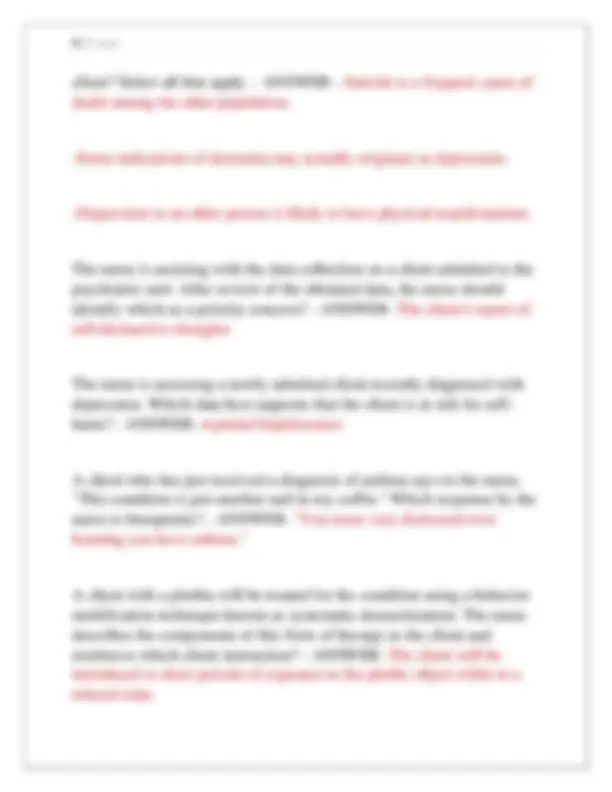 PN MENTAL HEALTH PROCTOR 2023 FORM A AND B, AND ONLINE PRACTICE FORM A ...