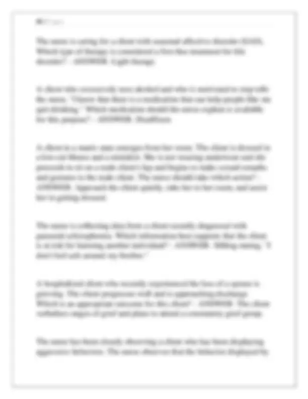 PN MENTAL HEALTH PROCTOR 2023 FORM A AND B, AND ONLINE PRACTICE FORM A ...