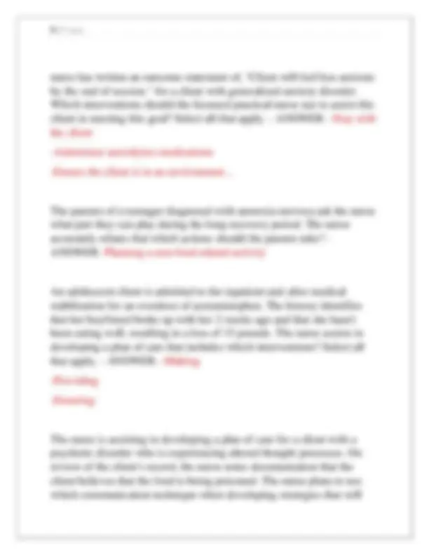 PN MENTAL HEALTH PROCTOR 2023 FORM A AND B, AND ONLINE PRACTICE FORM A ...