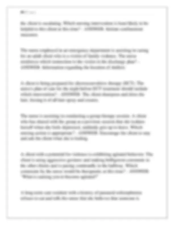 PN MENTAL HEALTH PROCTOR 2023 FORM A AND B, AND ONLINE PRACTICE FORM A ...