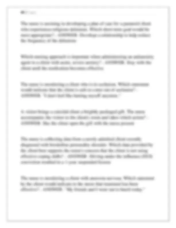 PN MENTAL HEALTH PROCTOR 2023 FORM A AND B, AND ONLINE PRACTICE FORM A ...