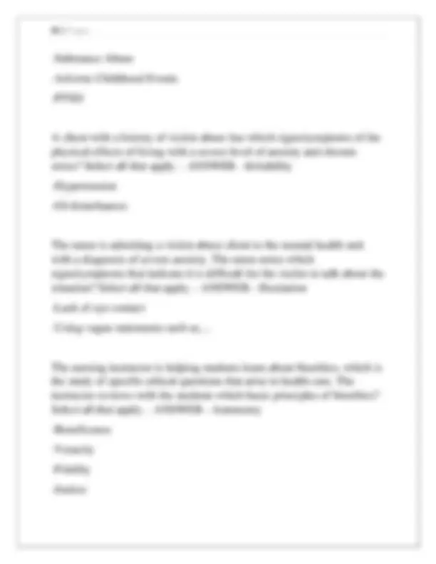 PN MENTAL HEALTH PROCTOR 2023 FORM A AND B, AND ONLINE PRACTICE FORM A ...