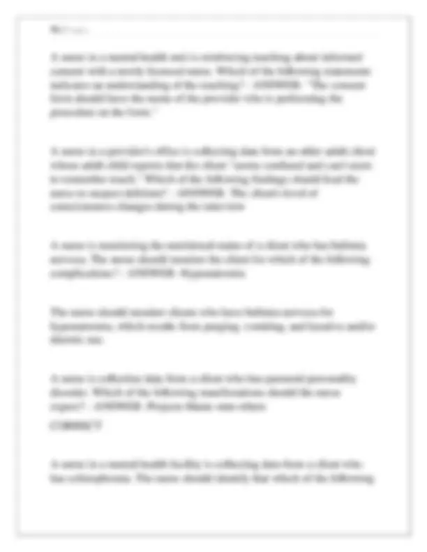 PN MENTAL HEALTH PROCTOR 2023 FORM A AND B, AND ONLINE PRACTICE FORM A ...