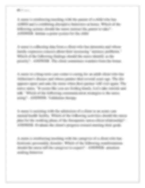 PN MENTAL HEALTH PROCTOR 2023 FORM A AND B, AND ONLINE PRACTICE FORM A ...