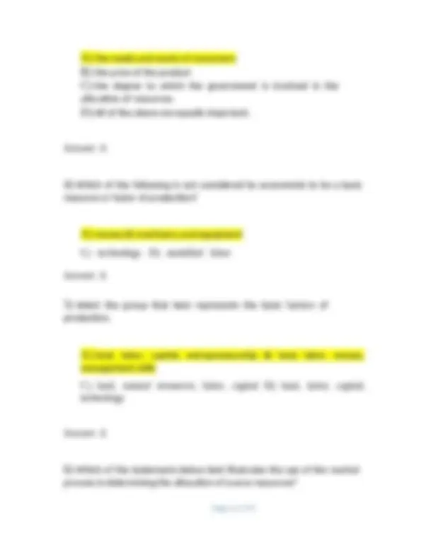 Economics Test Assessment Questions with Answers Latest Update 2025 ...