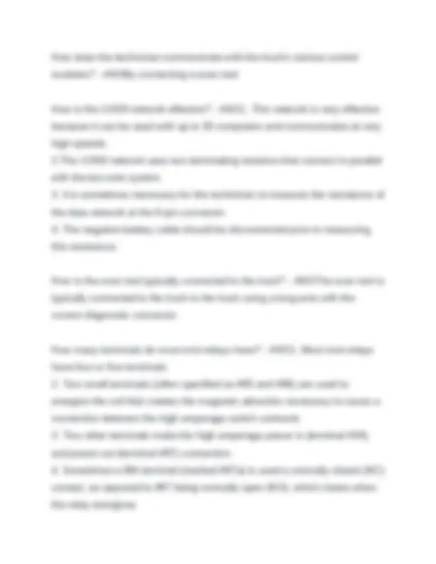 ASE Electrical Exam: General Electrical & Electronic System Diagnosis Q ...