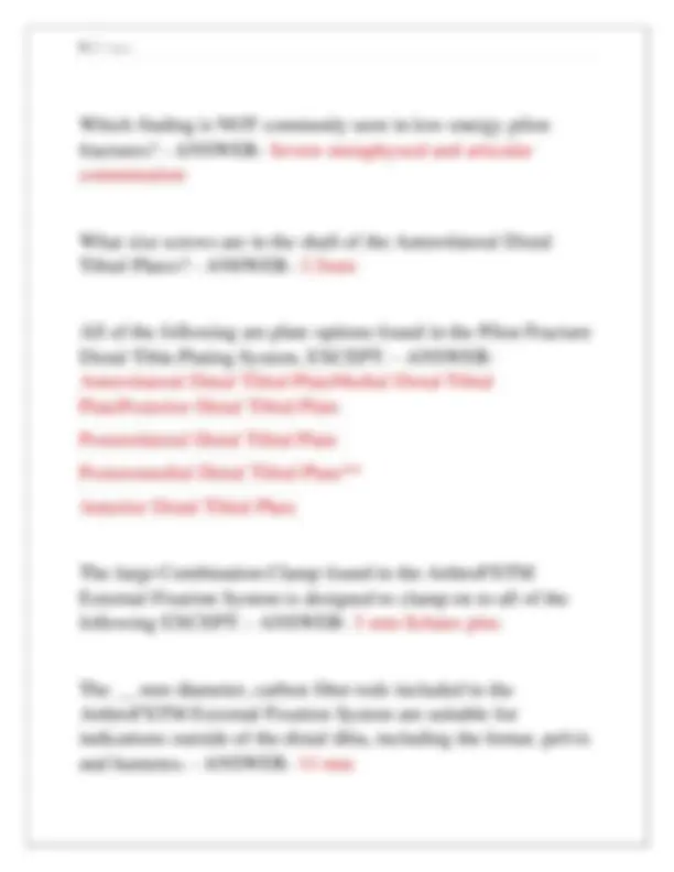 Arthrex DEX IOT Day 3 Test: 250 Questions and Answers (Verified ...