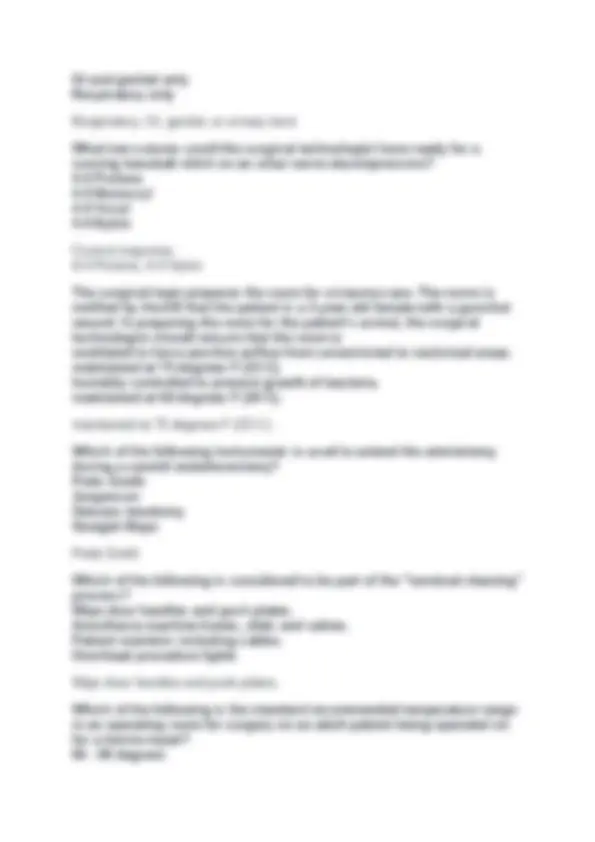 NCCT Interactive Review- Surg Tech Part 1 of 7 study set with 100% verified solutions-per ...