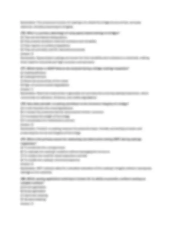 BRIDGE COATINGS INSPECTOR PROGRAM (BCI) Exam | Exams Technology | Docsity