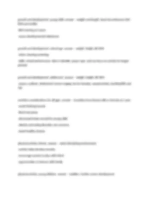 Health Promotion & Maintenance for Children: Exam and Correct Answers ...