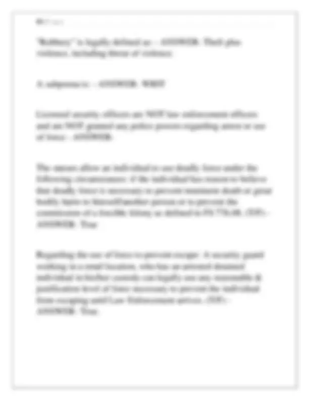 Security License Exam: 200 Questions and Answers for Class D Security ...