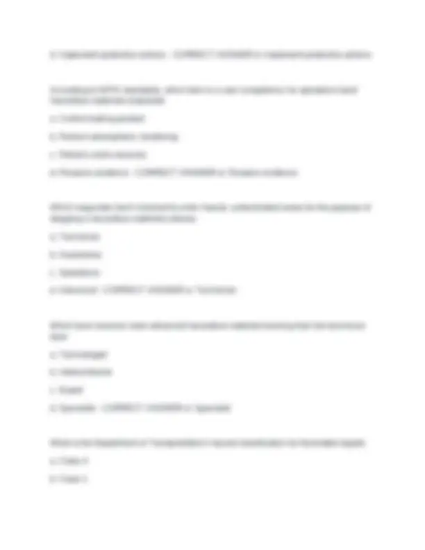Ch. 29 & 30: HazMat Awareness Exam Questions With Accurate Solutions ...