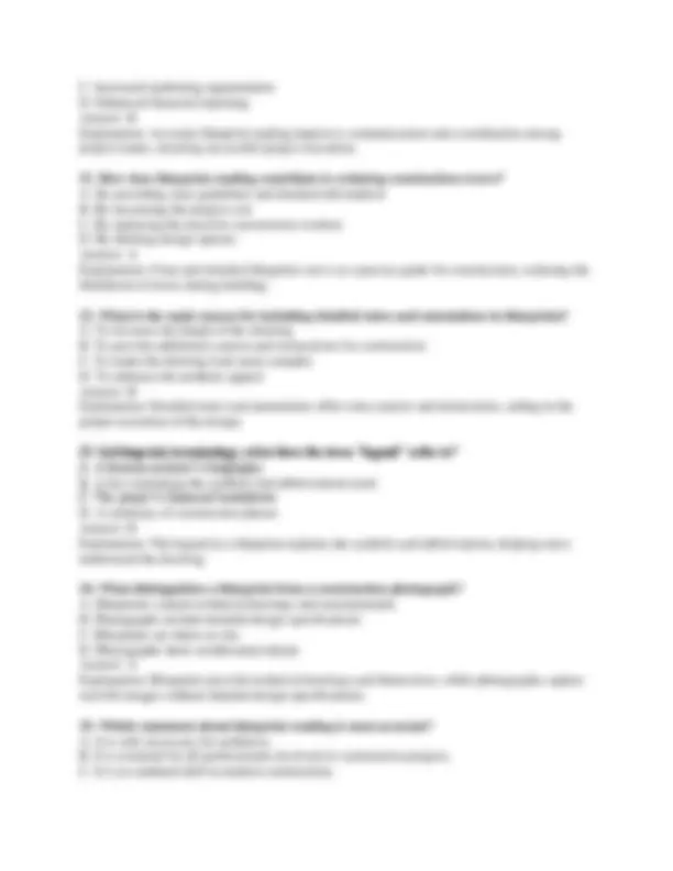 Blueprint Reading Exam | Exams Technology | Docsity