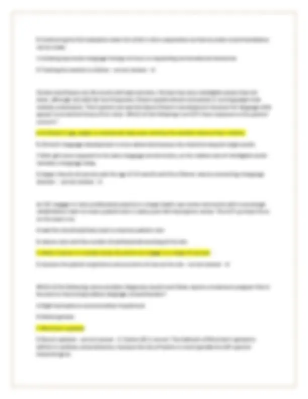 SLP Practice Praxis (Form 3) Questions & Answers with 100% Correct ...
