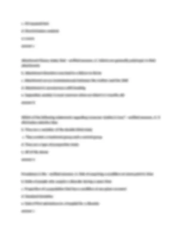 Synopsis of Psychiatry Chapters 2, 3, 4 Exam Questions with Correct ...