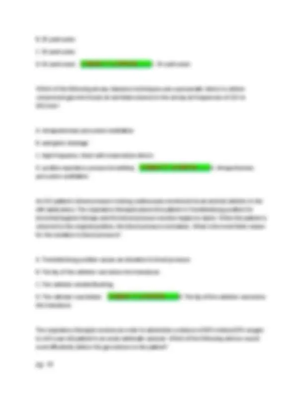 Respiratory Therapy Final Exam Questions & Answers: Kettering TMC ...
