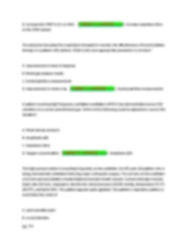 Respiratory Therapy Final Exam Questions & Answers: Kettering TMC ...