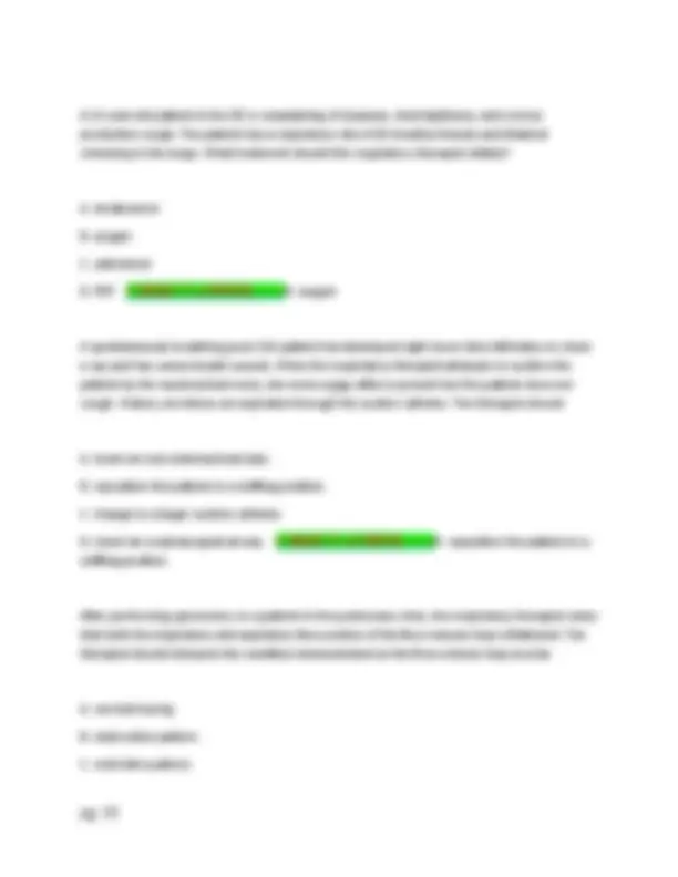 Respiratory Therapy Final Exam Questions & Answers: Kettering TMC ...