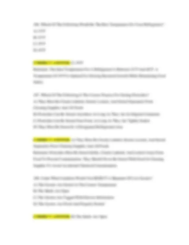 Food Handler-Manager Certification Exam: 2025/2026 Questions and ...