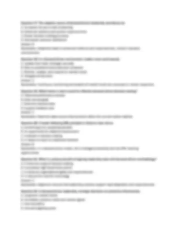 Demand Driven Leader (DDL) Exam | Exams Technology | Docsity