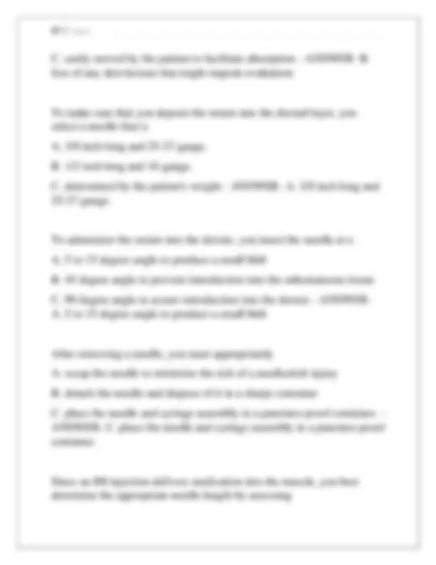 Medication Administration Test Bank: 2024-2025 Edition | Exams Nursing ...