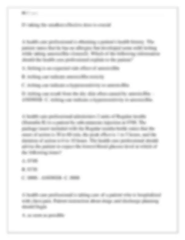 Medication Administration Test Bank: 2024-2025 Edition | Exams Nursing ...