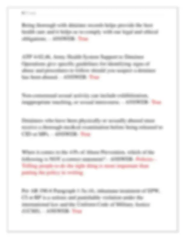 MEDICAL ETHICS AND DETAINEE OPERATIONS BASIC COURSE EXAM NEWEST 2024 ...