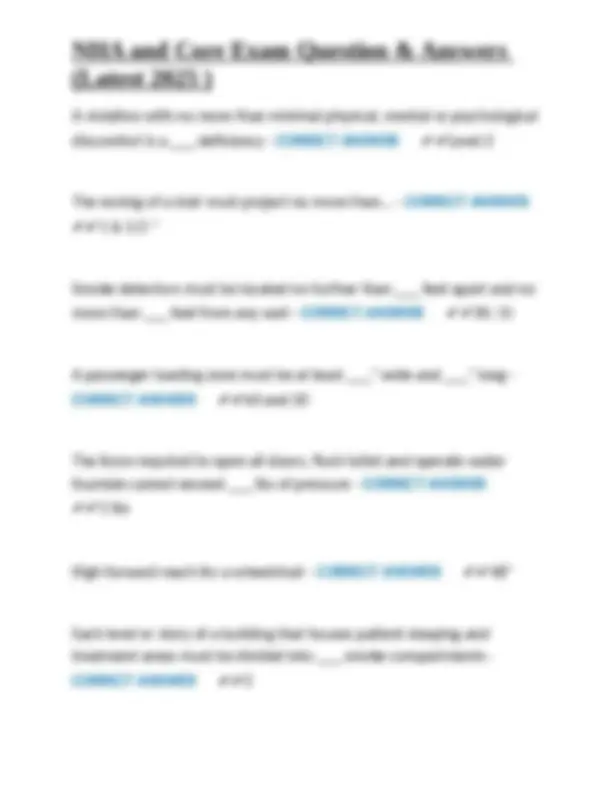 NHA and Core Exam Questions and Answers (Latest 2025) | Exams Nursing ...