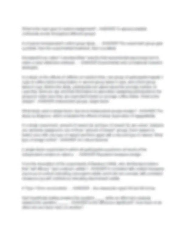 RESEARCH METHODS FINAL EXAM QUESTIONS AND ANSWERS 100% CORRECT! | Exams ...