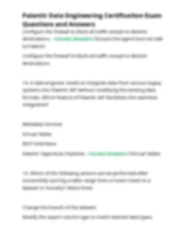 Palantir Data Engineering Certification Exam Questions and Answers ...