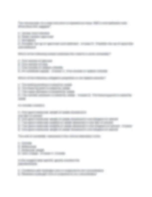 Strasinger Chapter IV Exam Questions and Answers: Urine Analysis ...