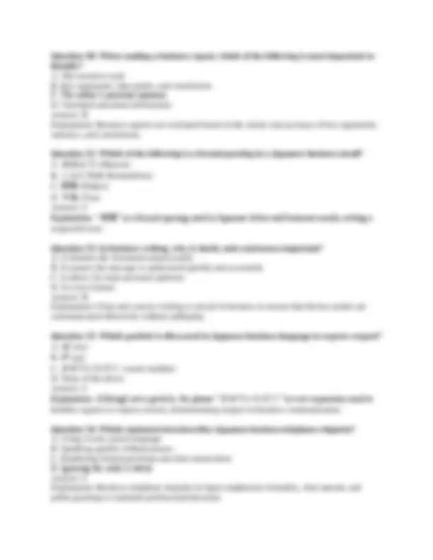 BJT Business Japanese Proficiency Test Exam | Exams Technology | Docsity