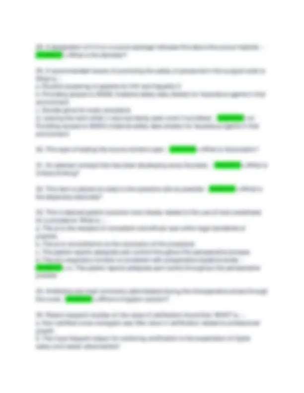 AORN Periop 101 Final Exam Study Guide Exam Question And Correct Answer ...