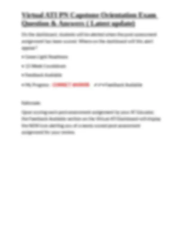 Virtual ATI PN Capstone Orientation Exam Question & Answers ( Latest ...