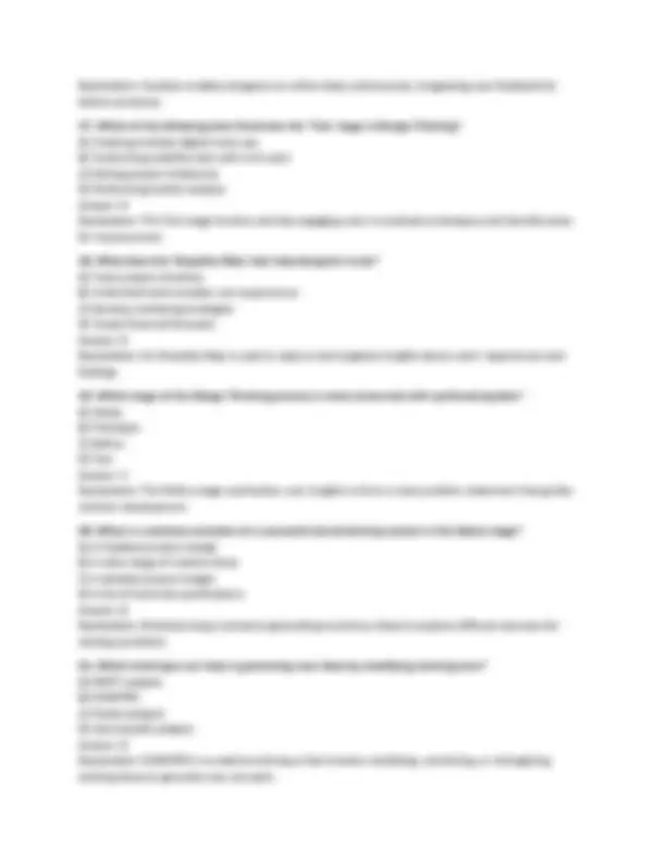 Design Thinking Professional Certificate (DTPC) Exam | Exams Technology | Docsity