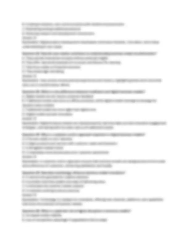 Digital Transformation Specialist Exam | Exams Technology | Docsity