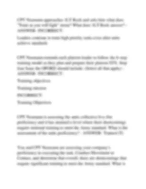 Army Training & Evaluation: METL, Techniques, and Methods | Exams ...