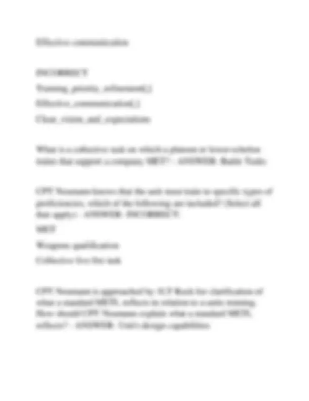 Army Training & Evaluation: METL, Techniques, and Methods | Exams ...