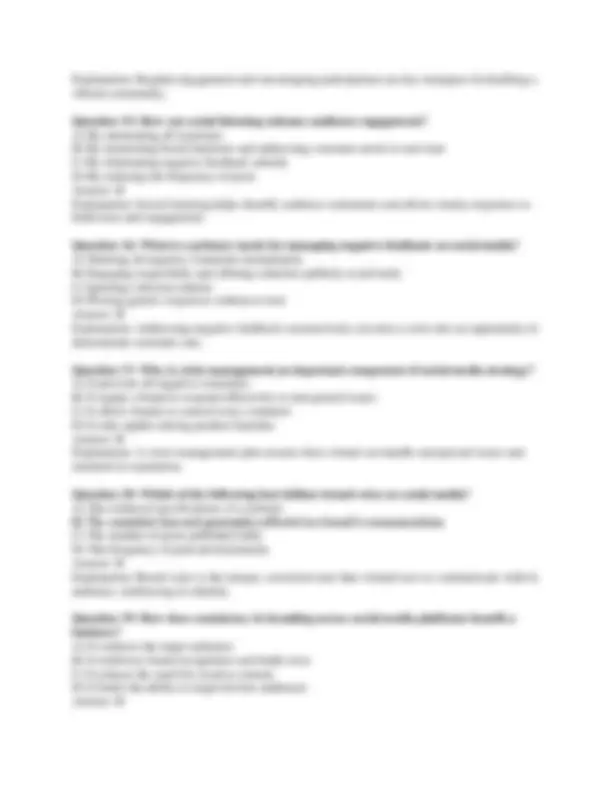 CIW Social Media Strategist Exam | Exams Technology | Docsity