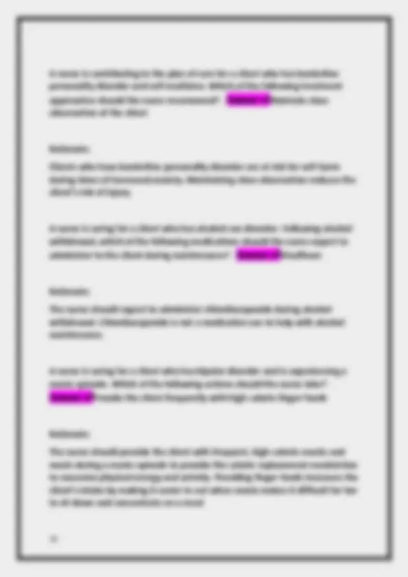 Mental Health Mastery: ATI PN Learning System Final Quiz. | Exams ...