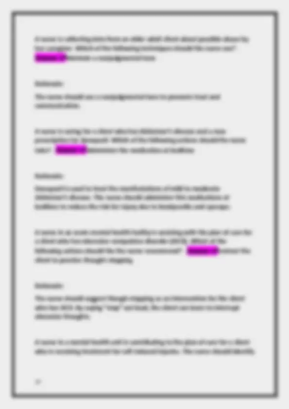 Mental Health Mastery: ATI PN Learning System Final Quiz. | Exams ...