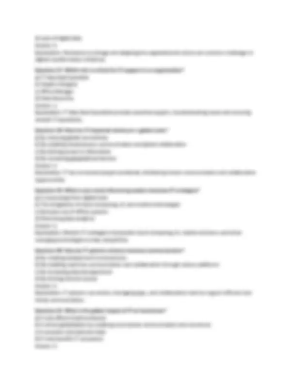 CERTIFICATE IN INFORMATION TECHNOLOGY Exam | Exams Technology | Docsity