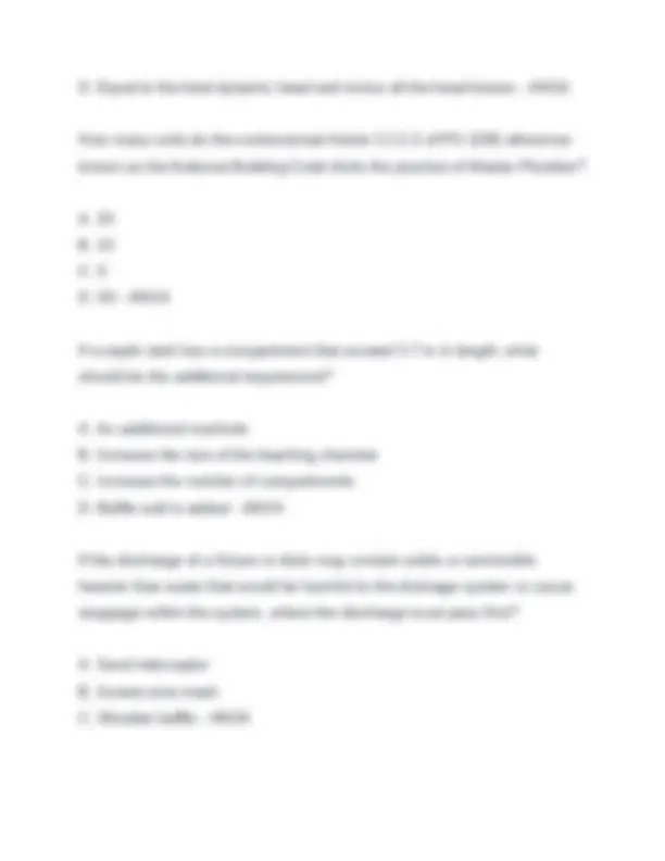 MASTER PLUMBER PAST BOARD EXAM QUESTIONS SET 4 WITH CORRECT ANSWERS ...