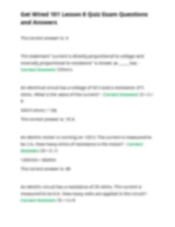 Get Wired 101 Lesson 8 Quiz Exam Questions and Answers | Exams Nursing ...