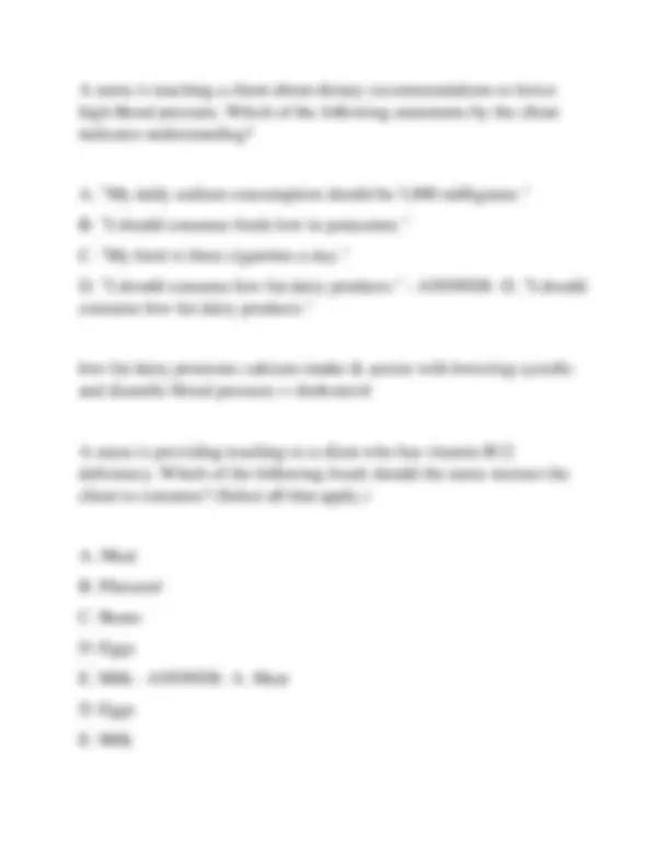 ATI RN NUTRITION PRACTICE TEST 2023 ALL 100 QUESTIONS AND CORRECT ...