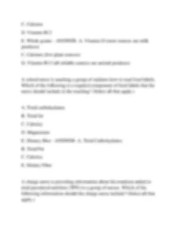 ATI RN NUTRITION PRACTICE TEST 2023 ALL 100 QUESTIONS AND CORRECT ...