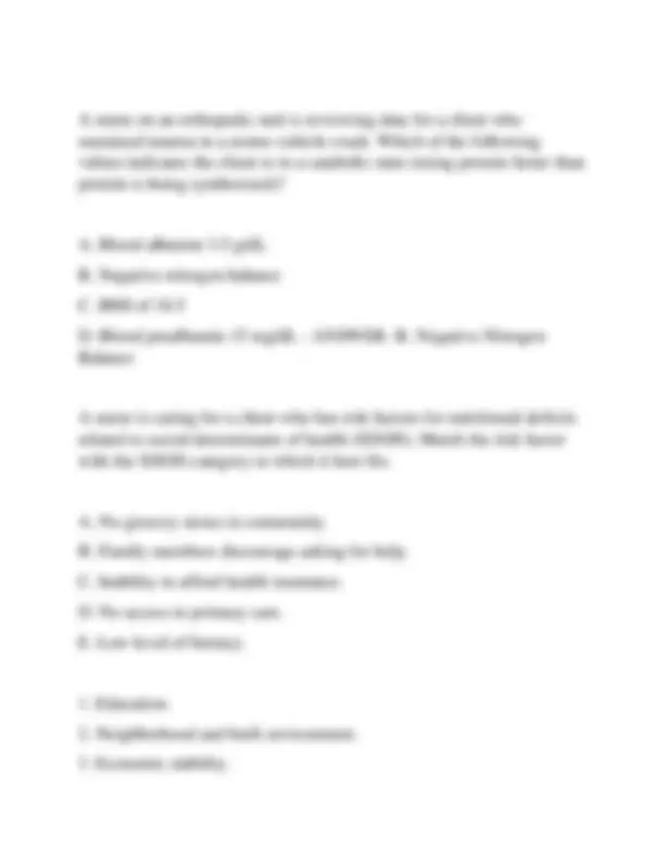 ATI RN NUTRITION PRACTICE TEST 2023 ALL 100 QUESTIONS AND CORRECT ...