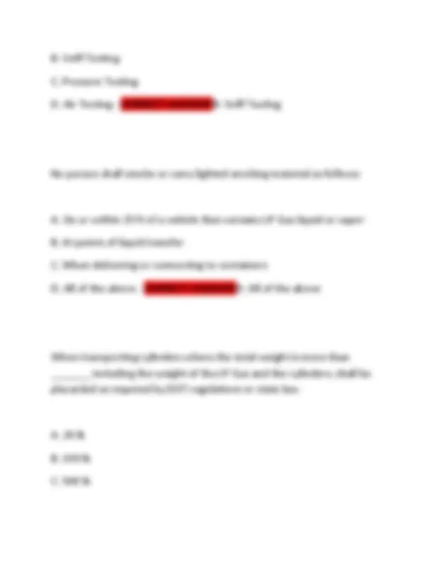 LP Gas Master Qualifier: Transportation of LP Gas - Exam Questions and ...