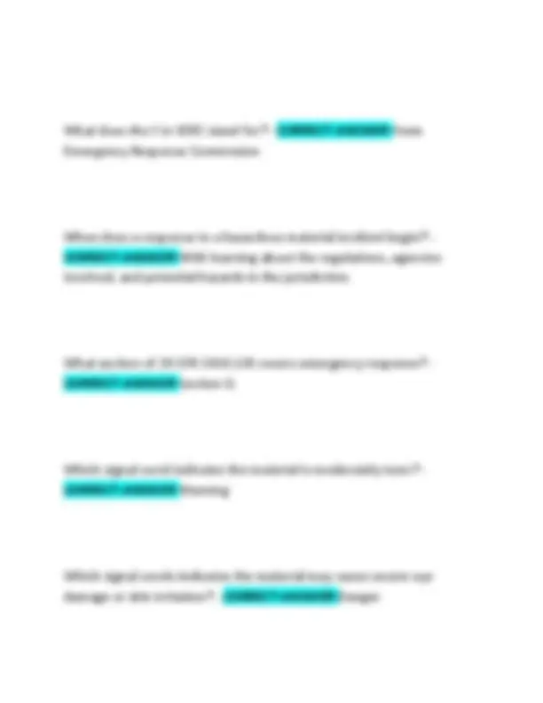 HAZMAT AWARENESS PRACTICE TEST 2025| BRAND ACTUAL EXAM QUESTIONS & 100% ...