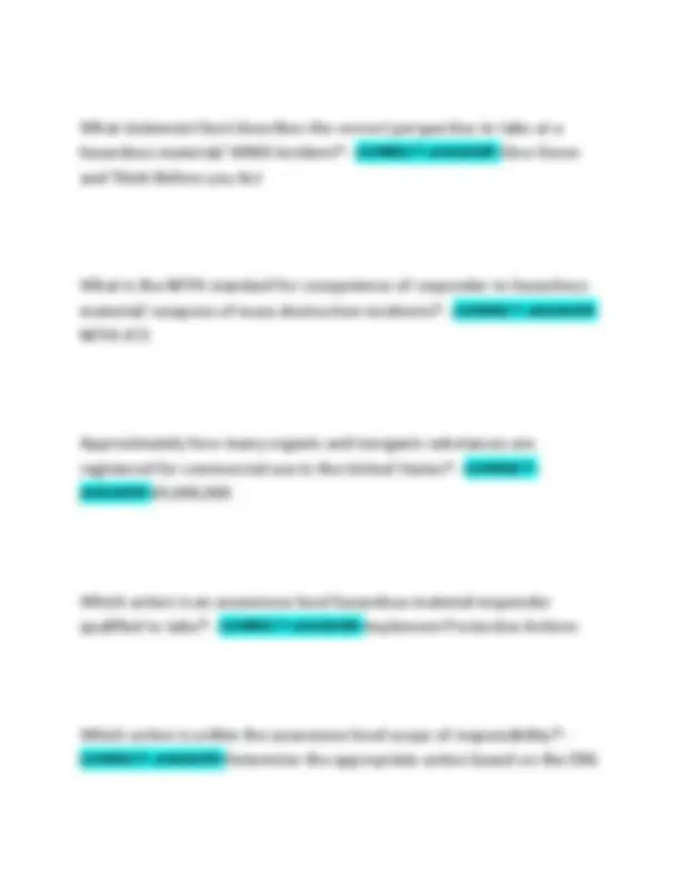 HAZMAT AWARENESS PRACTICE TEST 2025| BRAND ACTUAL EXAM QUESTIONS & 100% ...